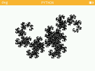 Deux fractales approchées en Python avec Numworks : r/numworks