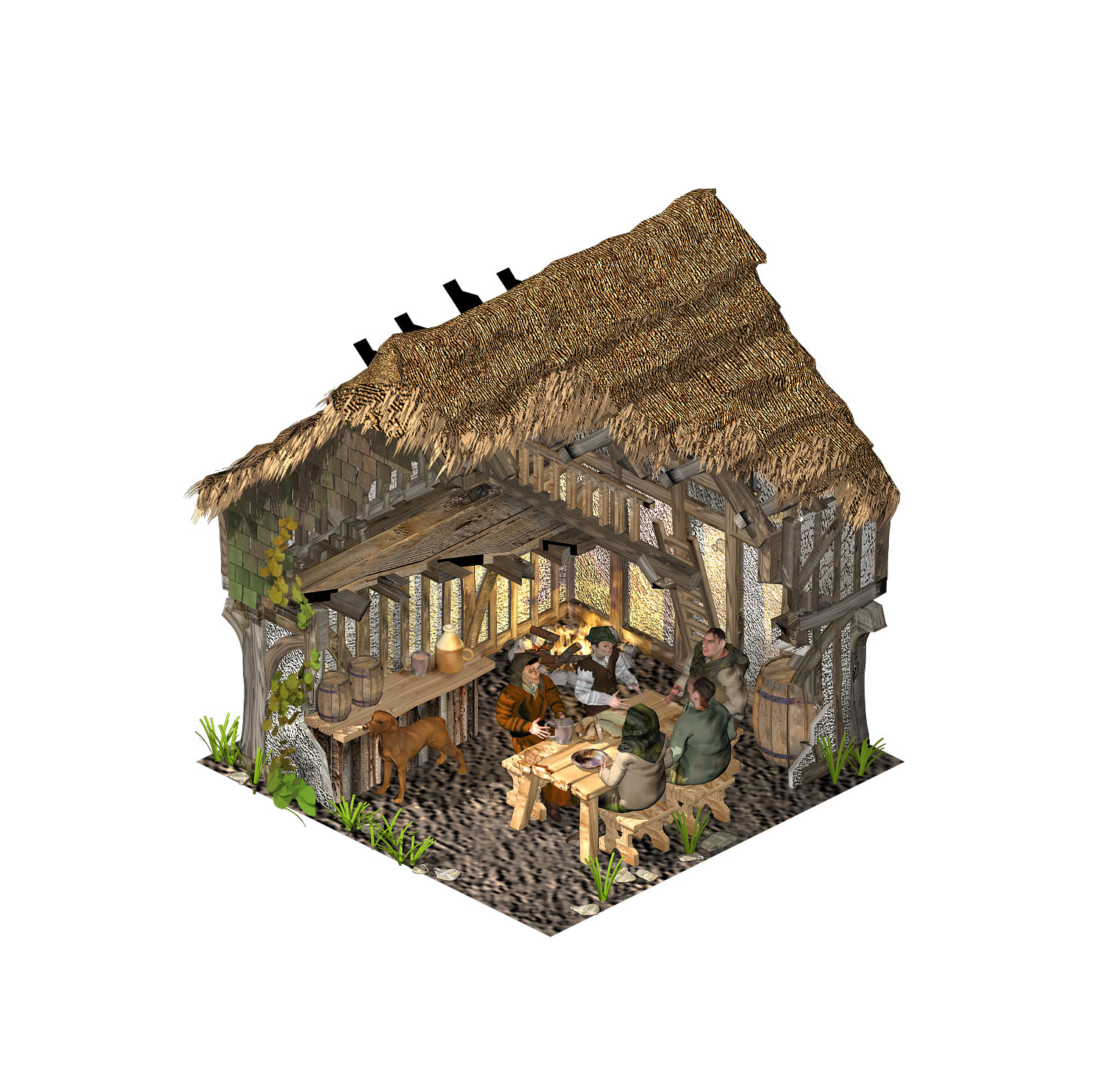 Isometric Medieval Inn : r/MagicaVoxel