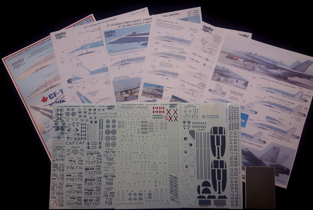 1/48 Leading Edge Models CF-18 Hornet RCAF Decals - The Rumourmonger ...